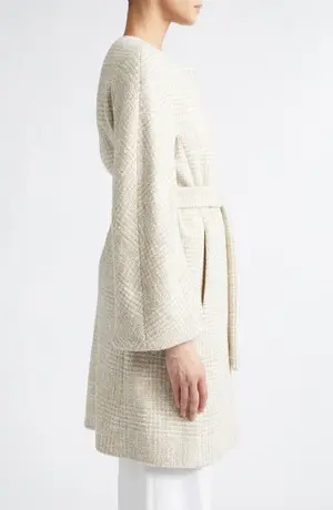 Eleventy Belted Bouclé Coat