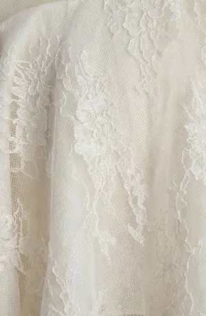 MODENAIRE Lace Overlay Crop Top