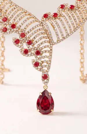 MODENAIRE Crystal Helix Necklace And Earring Set