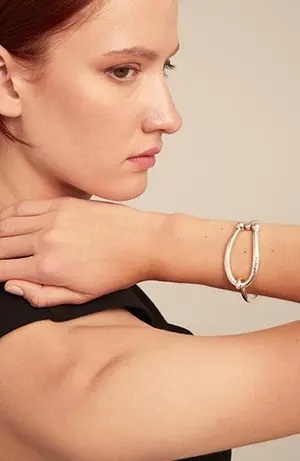 UNODE50 Sterling Plated Rigid Bracelet With Link