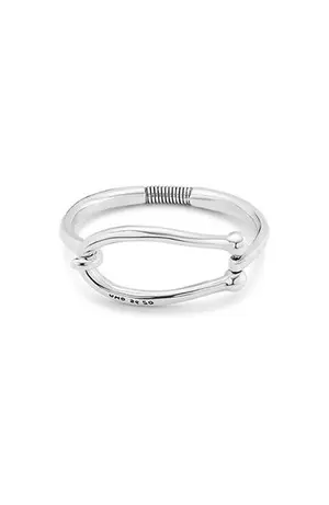 UNODE50 Sterling Plated Rigid Bracelet With Link - Silver