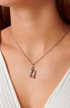 UNODE50 Sterling -plated Letter Charm