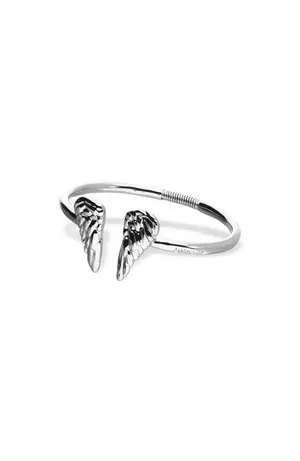 UNODE50 Sterling -plated Rigid Bracelet With Wing Detail