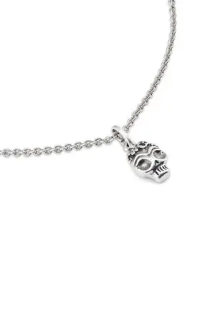 UNODE50 Sterling Plated Skull Charm Pendant