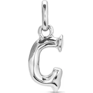 UNODE50 Sterling-plated Letter G Charm - Silver