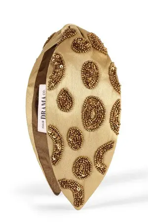 HAIR DRAMA CO. Champagne Paisley Headband
