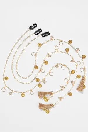 HAIR DRAMA CO. Starlit Tassel Braid Chain