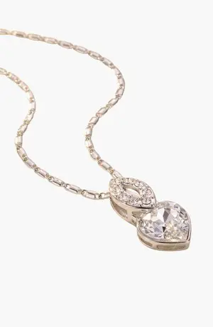MODENAIRE Crystal Heart Pendant Necklace