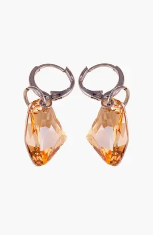 MODENAIRE Crystal Drop Earrings - Amber