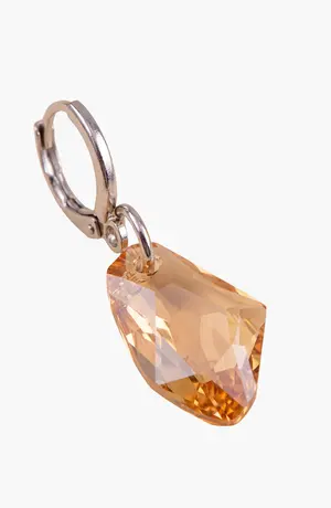 MODENAIRE Crystal Drop Earrings - Amber