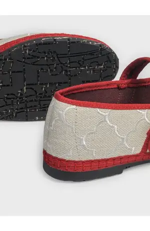 FLABELUS X Roller Rabbit Embroidered Mary Jane Flat