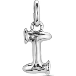 UNODE50 Sterling -plated Letter 'i' Charm - Silver