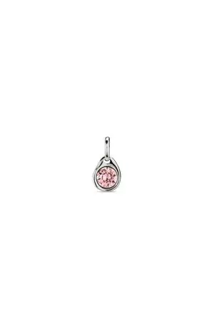 UNODE50 Sterling -plated Charm With Pink Crystal
