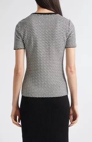 Emporio Armani Geometric Jacquard Jersey Tee