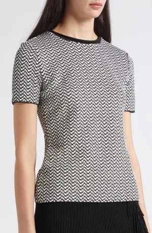 Emporio Armani Geometric Jacquard Jersey Tee