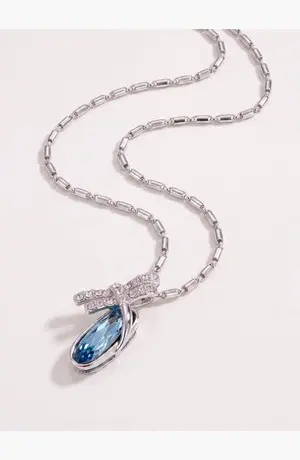 MODENAIRE Dragonfly Egg Crystal Pendant Necklace