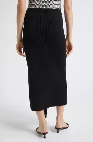 Emporio Armani High Waist Fringe Skirt