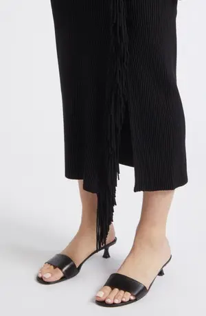 Emporio Armani High Waist Fringe Skirt