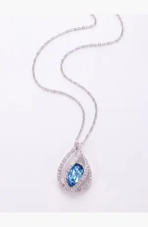 MODENAIRE Crystal Orb Cage Pendant Necklace