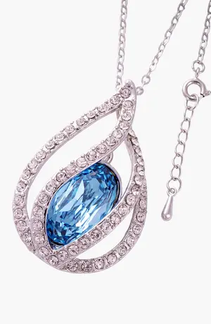 MODENAIRE Crystal Orb Cage Pendant Necklace