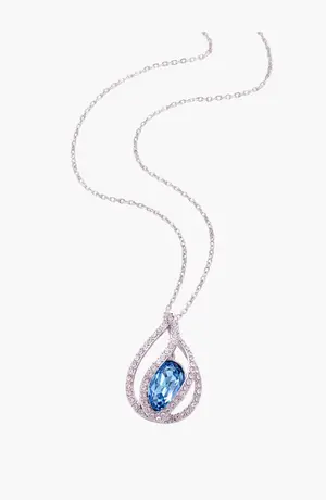 MODENAIRE Crystal Orb Cage Pendant Necklace