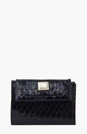 CAVALINHO Gallop 204 Patent Leather Wallet - Black