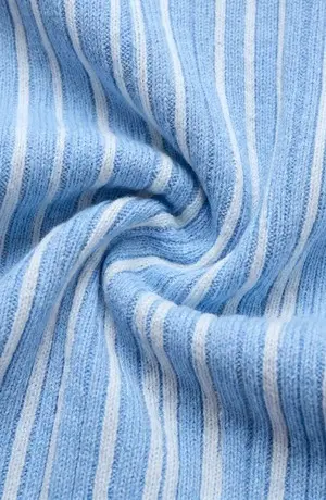 MODENAIRE Sleeveless Knitted Striped Maxi Dress - Blue