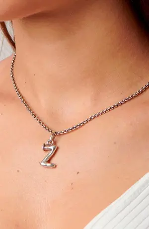 UNODE50 Sterling-plated Letter Z Charm