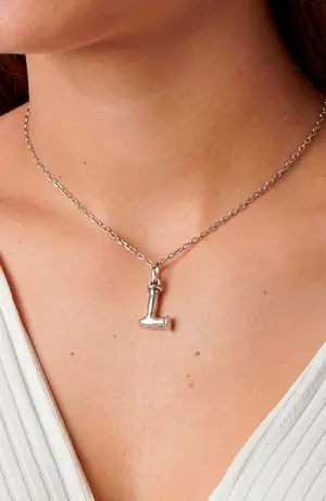 UNODE50 Sterling -plated Letter Charm