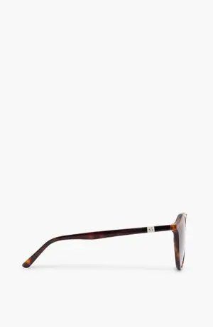 CAVALINHO Round Frame Sunglasses With Tortoiseshell Finish - Brown