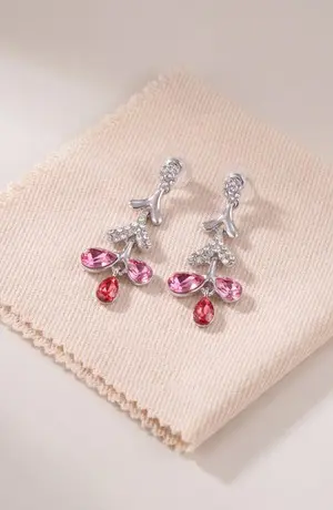 MODENAIRE Elegant Sparkling Gem Drop Earrings