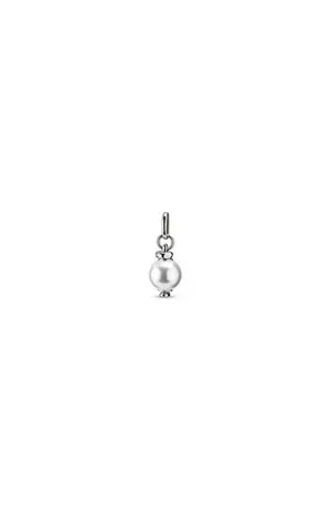 UNODE50 Sterling -plated Charm With White Pearl - Silver