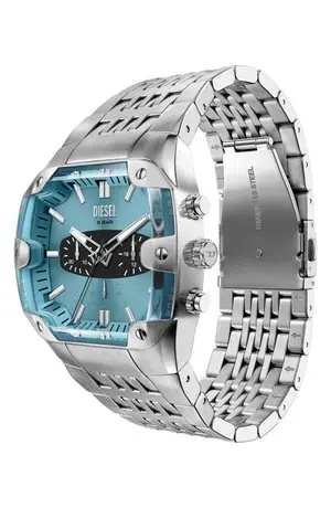 DIESEL® Tone Stainless Steel Chronograph Bracelet Watch - Silver