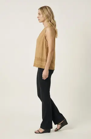 MODENAIRE Sleeveless Linen Top