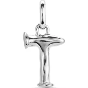 UNODE50 Sterling -plated 't' Charm - Silver