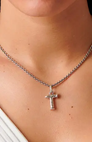 UNODE50 Sterling -plated 't' Charm
