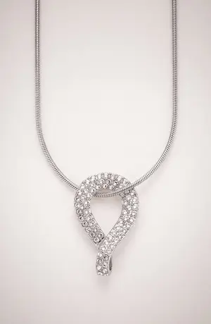 MODENAIRE Crystal Infinity Teardrop Pendant Necklace
