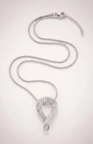 MODENAIRE Crystal Infinity Teardrop Pendant Necklace