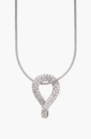 MODENAIRE Crystal Infinity Teardrop Pendant Necklace