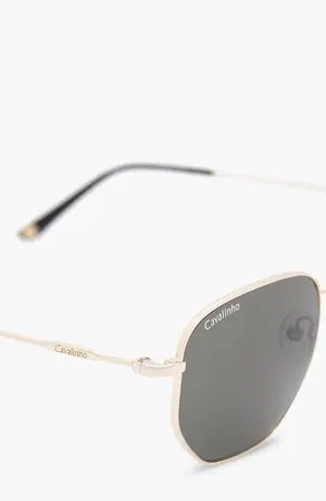 CAVALINHO Octagon Sunglasses With Slim Metal Frame - Gold