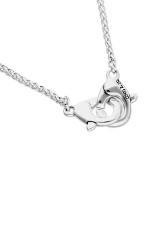 UNODE50 Sterling Plated Necklace With Interlocking Carabiner Detail