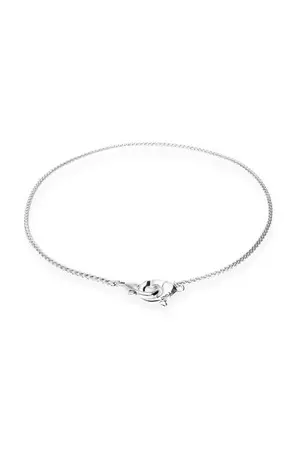 UNODE50 Sterling Plated Necklace With Interlocking Carabiner Detail