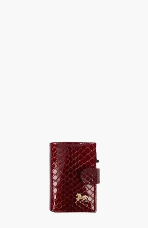 CAVALINHO Gallop 22 Bifold Pop Up Slim Patent Leather Wallet - Red