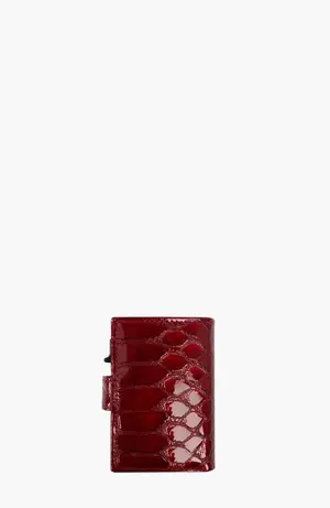 CAVALINHO Gallop 22 Bifold Pop Up Slim Patent Leather Wallet - Red