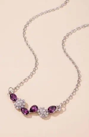 MODENAIRE Crystal Drop Pendant Necklace