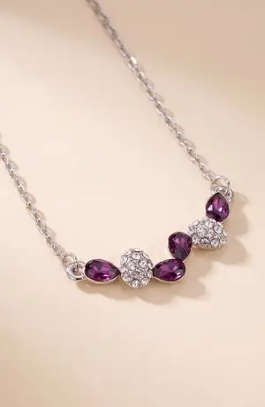 MODENAIRE Crystal Drop Pendant Necklace