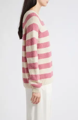 Max Mara Striped Alpaca Blend Crewneck Sweater