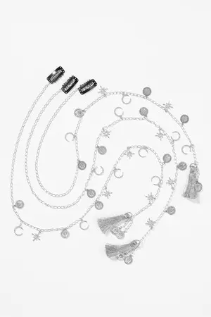 HAIR DRAMA CO. Starlit Tassel Braid Chain