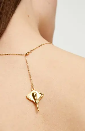 UNODE50 Double Chain Manta Ray Pendant Necklace