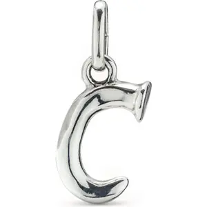 UNODE50 Sterling -plated Letter Charm - Silver